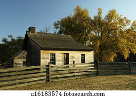 Durham, NC, North Carolina, Bennett Place State Historic Site, autumn ...