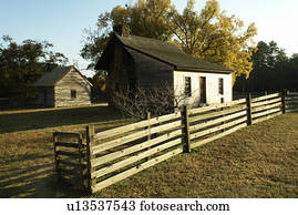 Durham, NC, North Carolina, Bennett Place State Historic Site, autumn ...