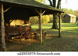 Durham, NC, North Carolina, Bennett Place State Historic Site, autumn ...