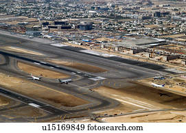 Picture of dubai, airport, aerial, view, sky, runway, international ...