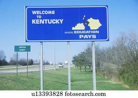 Stock Image of Welcome to Kentucky Sign u10911155 - Search Stock Photos ...