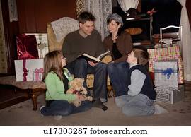 Children reading the Christmas story Stock Image | 1780991 | Fotosearch